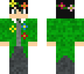 Updated Negative Panda Flower Wizard Skin | Minecraft Skin