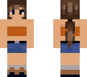 Ponytail Brunette | Minecraft Skin