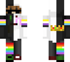 Ranboo hoodie with pan, non binary and lgbtq+ flags | Minecraft Skin
