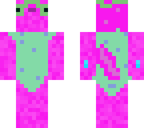 axolotl wearing togs and goggles | Minecraft Skin