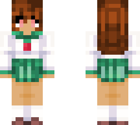 kagome brown hair pink eyes | Minecraft Skin