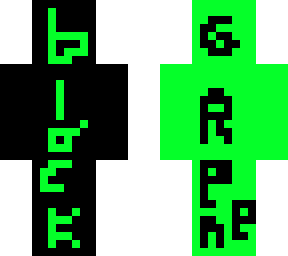 black and green | Minecraft Skin