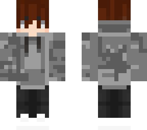 boy with grey hoodie | Minecraft Skin
