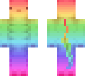Rainbow Axolotl (V2.0) | Minecraft Skin
