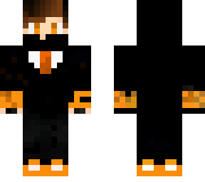 Orange gamer in a suit | Minecraft Skin