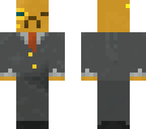 Grumpy creeper in a suit | Minecraft Skin