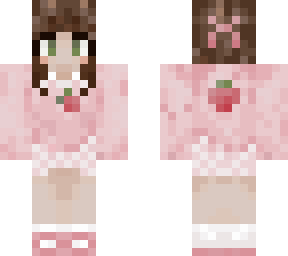 strawberry girl pink | Minecraft Skin