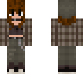 tomboy brunet hair (not my base) | Minecraft Skin