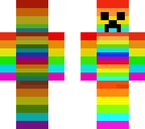 Rainbow creeper | Minecraft Skin