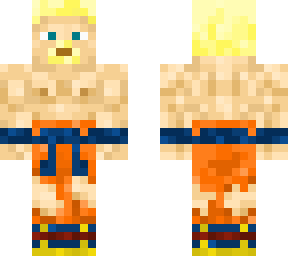 Super Saiyan Steve (SSJ Beard) | Minecraft Skin