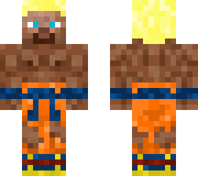 Super Saiyan Steve (normal steve hair) | Minecraft Skin