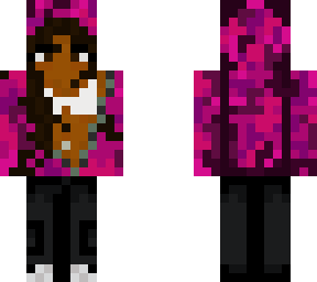 Black Girl Bape Hoodie | Minecraft Skin