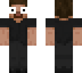 Big eyed Steve wearing black | Minecraft Skin