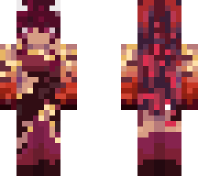 demon tan girl hot red devil | Minecraft Skins