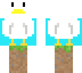 Chicken standing on a block | Minecraft Skin
