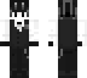 suit black and white | Minecraft Skin