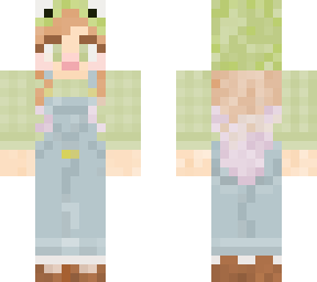 Green overall girl | Minecraft Skin