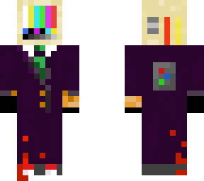 Purle Suit Monitor Head | Minecraft Skin