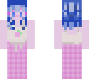 Cute pink alien | Minecraft Skin