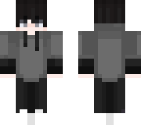 grey hoodie anime boy | Minecraft Skin