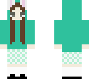 bunny girl with brown hair | Minecraft Skin