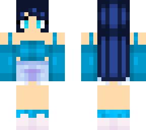 Blue cute girl | Minecraft Skin