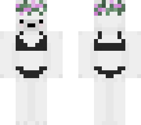 Polar bear in bikini and lavender wreath | Minecraft Skin
