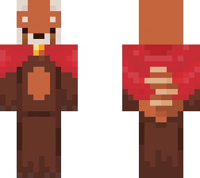 Red panda with cape thing | Minecraft Skin