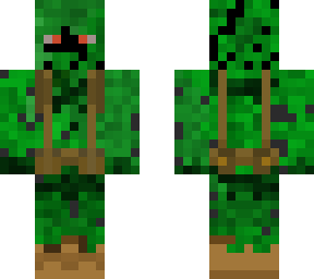Ghillie suit with airborne webbing | Minecraft Skin