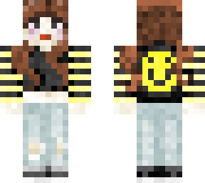 Smiley Face Girl | Minecraft Skin