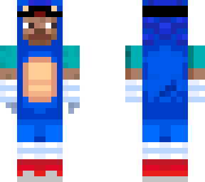 Sonic steve becoming a pvp pro | Minecraft Skin