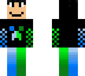 cyan creeper boy | Minecraft Skin