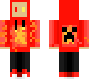 guy in fire hoodie | Minecraft Skin