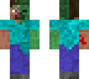 Half Zombie Steve | Minecraft Skin