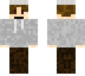 Boy in grey hoodie with hat | Minecraft Skin