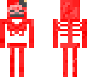 Red Skeleton | Minecraft Skin
