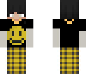 yellow smiley face checkers | Minecraft Skin