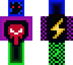 cool black and neon skin | Minecraft Skin