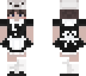 maid brunette guy skin | Minecraft Skin