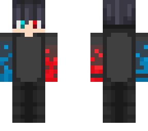 red and blue fire | Minecraft Skins