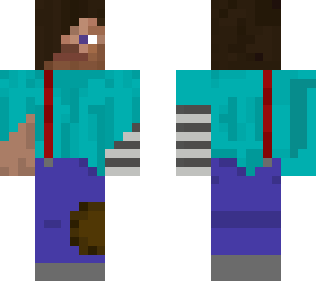 Steve with long hair | Minecraft Skin