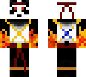 fire bending panda | Minecraft Skin