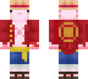 Axolotl Luffy | Minecraft Skin
