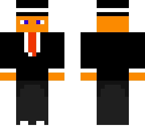 orange man in a suit | Minecraft Skin