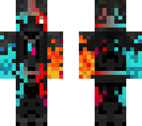 Fire and Water elements | Minecraft Skin