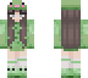 Green Frog Girl | Minecraft Skin