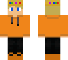 orange guy with a crown | Minecraft Skins
