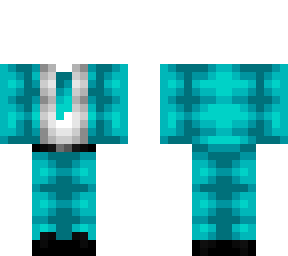 OB - Cyan & White Suit & Tie | Minecraft Skin