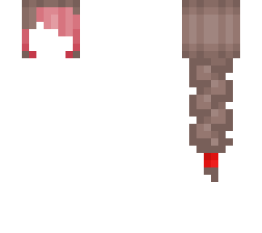 Red Banged Braid | Minecraft Skin