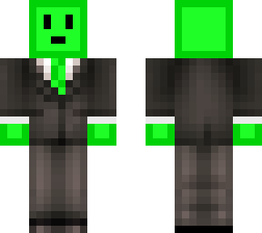 Slime with suit and green tie | Minecraft Skin